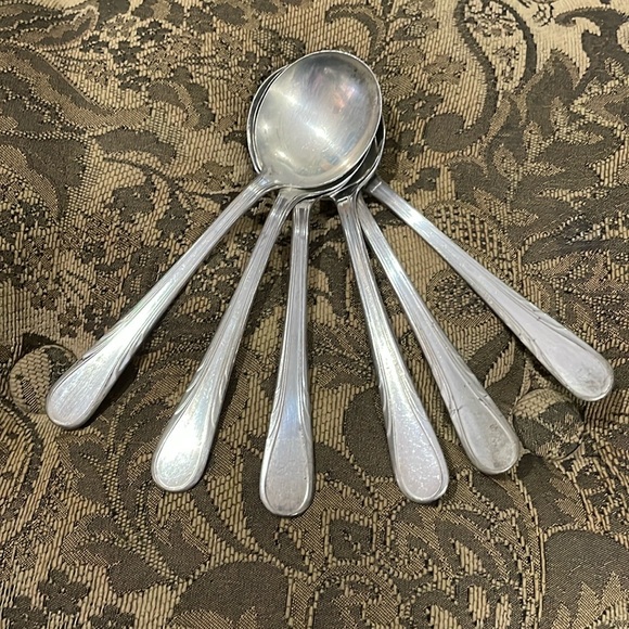 Argyle | Dining | 6 Argyle Silver Plate Soup Gumbo Spoons | Poshmark